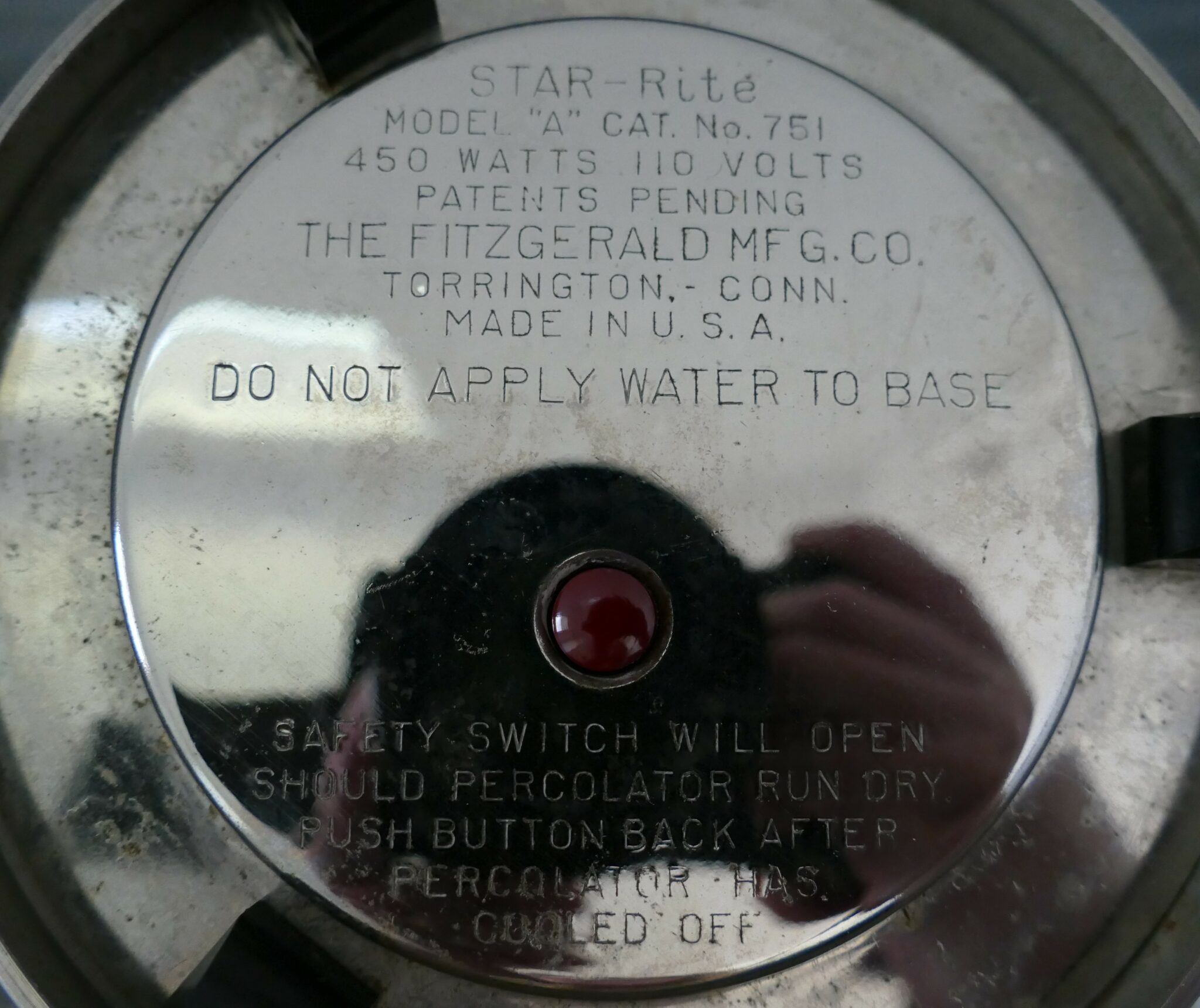 Star-Rite Model “A” Electric Coffee Percolator – Vintage Coffee ...